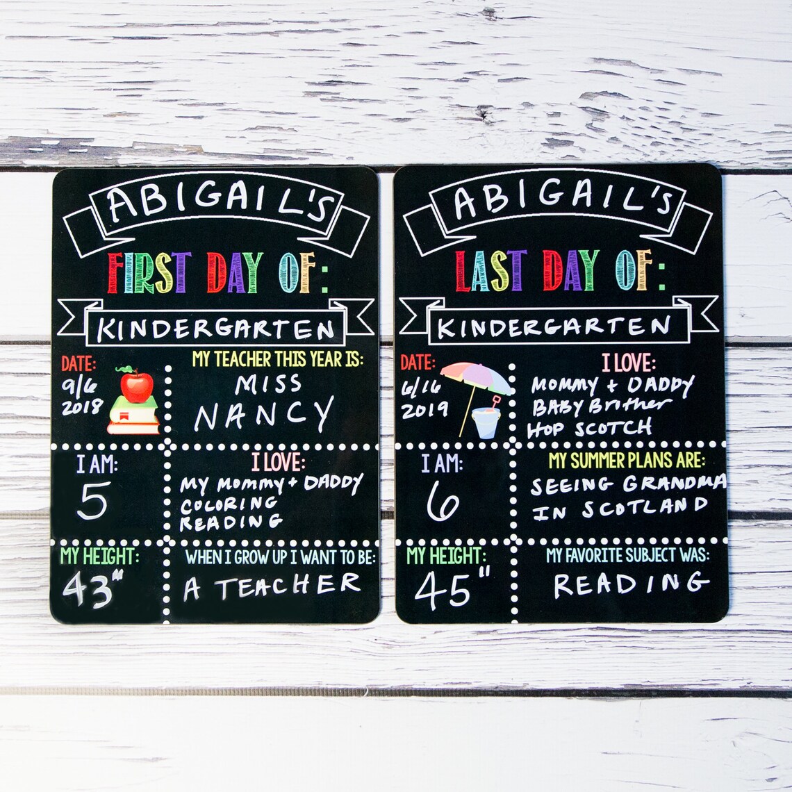 Reusable First and Last Day of School Sign Liquid Chalk Dry | Etsy