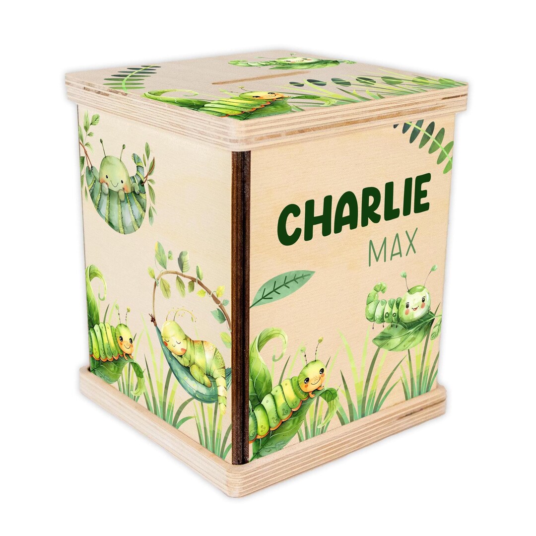 Caterpillar Piggy Bank, Insects Nature Room Decor, Baby Boy Gift ...