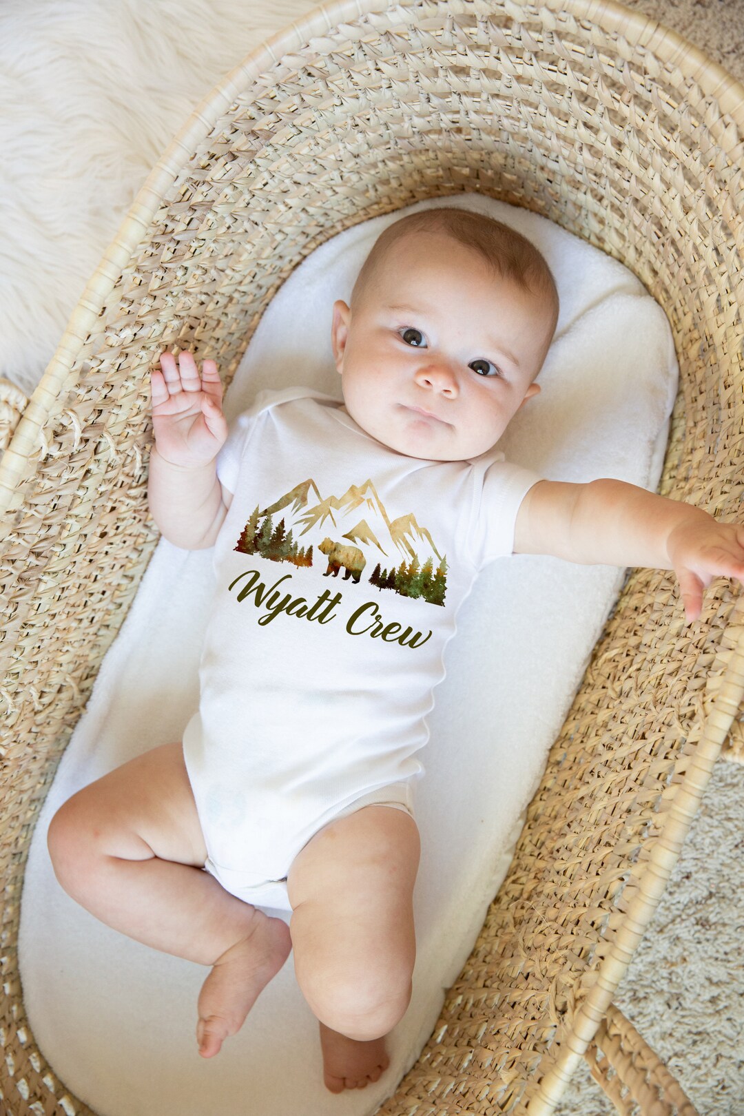 Mountains Baby Bodysuit Bear Mountain Baby Outfit Baby - Etsy