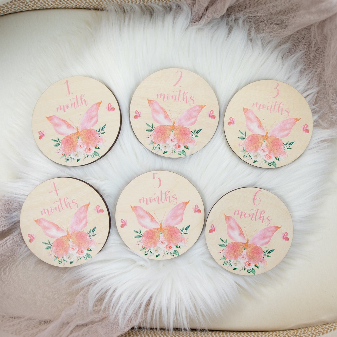 Butterfly Milestone Cards Baby Milestone Butterfly Discs - Etsy