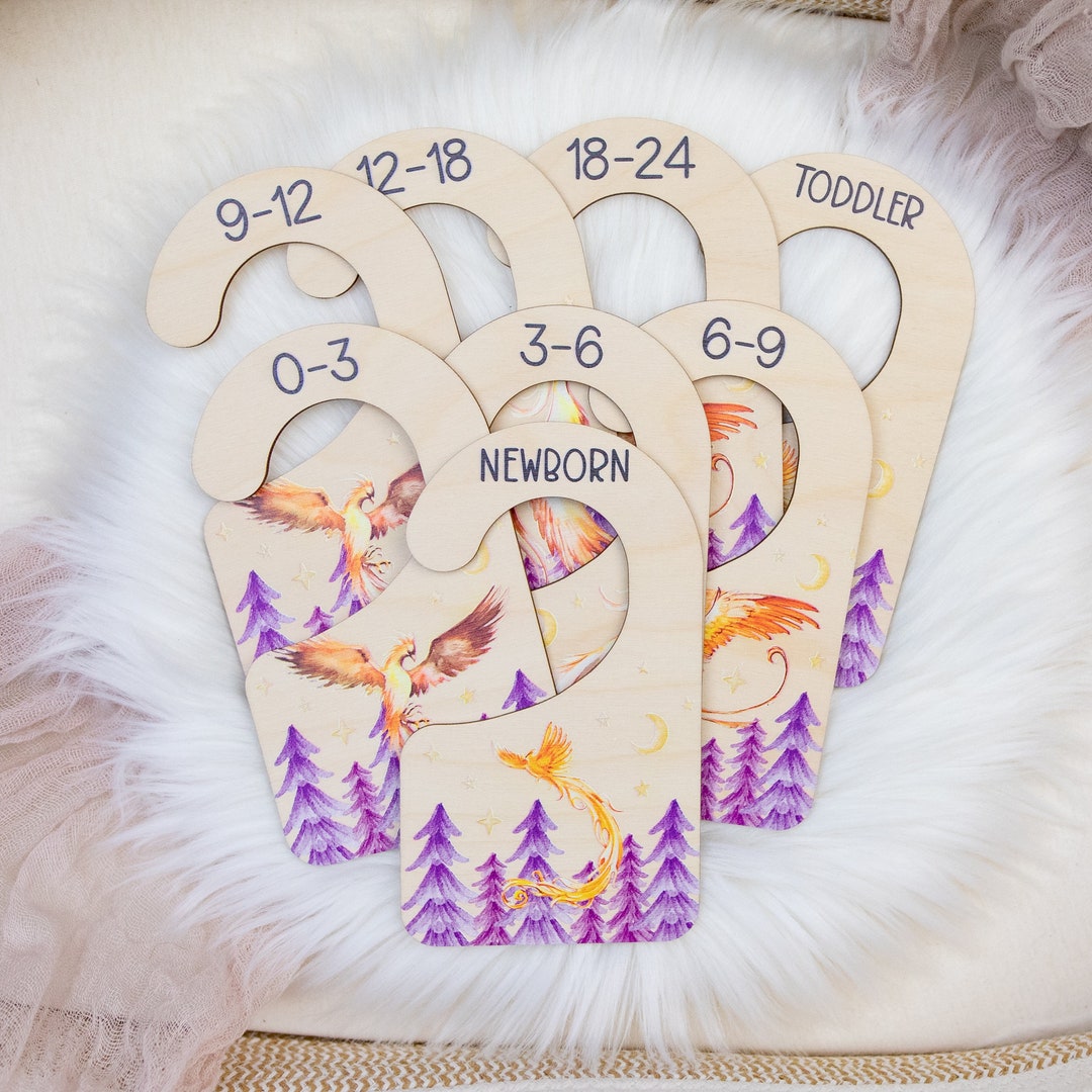 Girl Phoenix Clothing Dividers, Phoenix Baby Clothing Divider, Wood ...