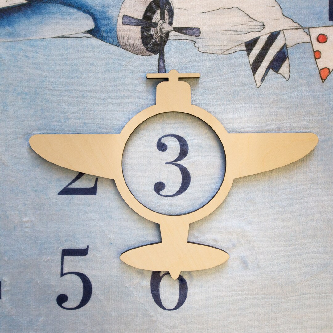 Airplane Milestone Marker, Milestone Blanket Marker, Baltic Birch Wood ...