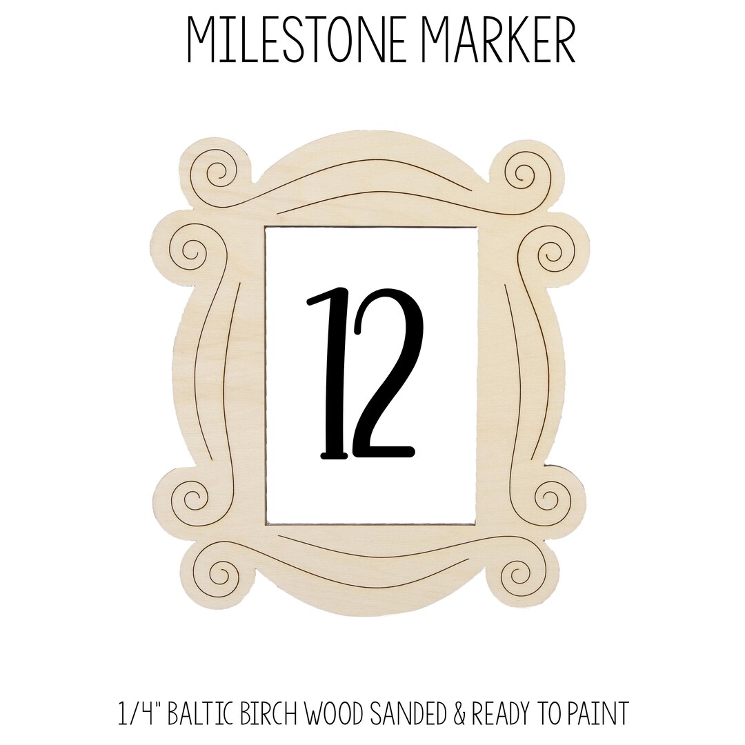 Frame Milestone Marker, Baby Milestone Blanket Marker, Baltic Birch ...