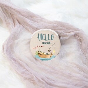 Fishing Milestone Cards, Baby Milestone Fishing Marker, Wood Milestone ...