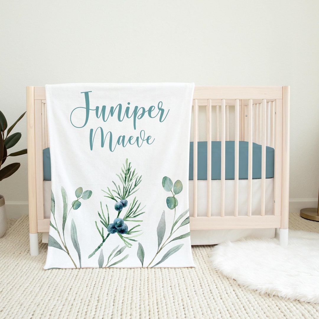 Personalized Baby Blanket, Juniper Baby Blanket, Girl Baby Blanket ...