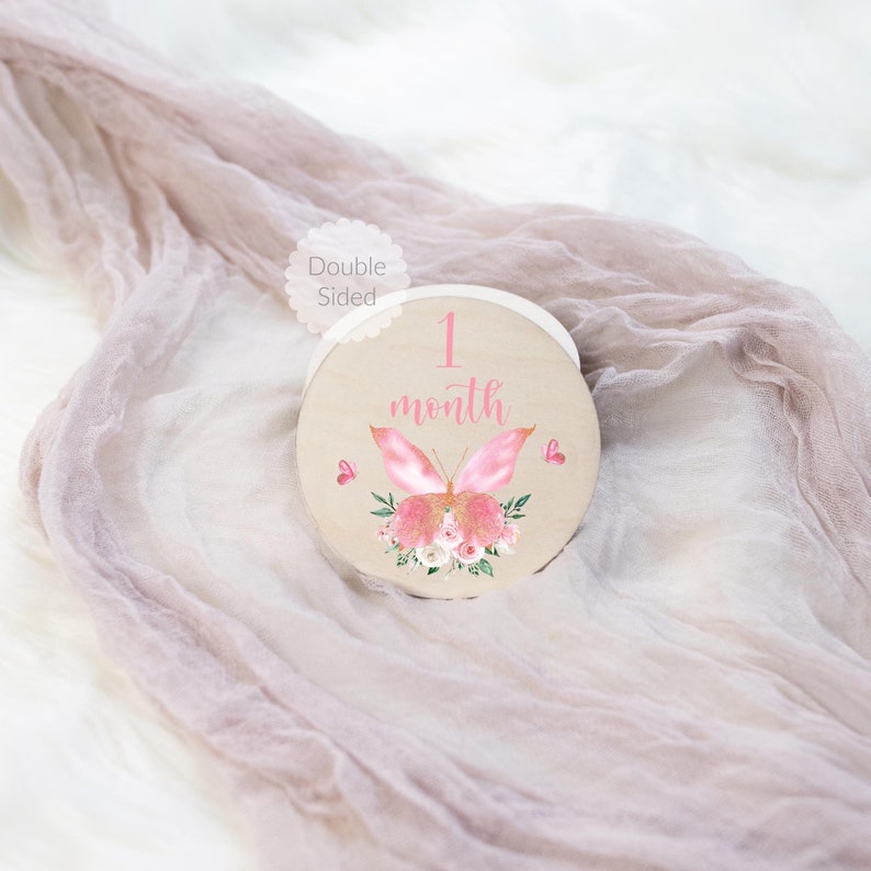 Butterfly Milestone Cards Baby Milestone Butterfly Discs | Etsy