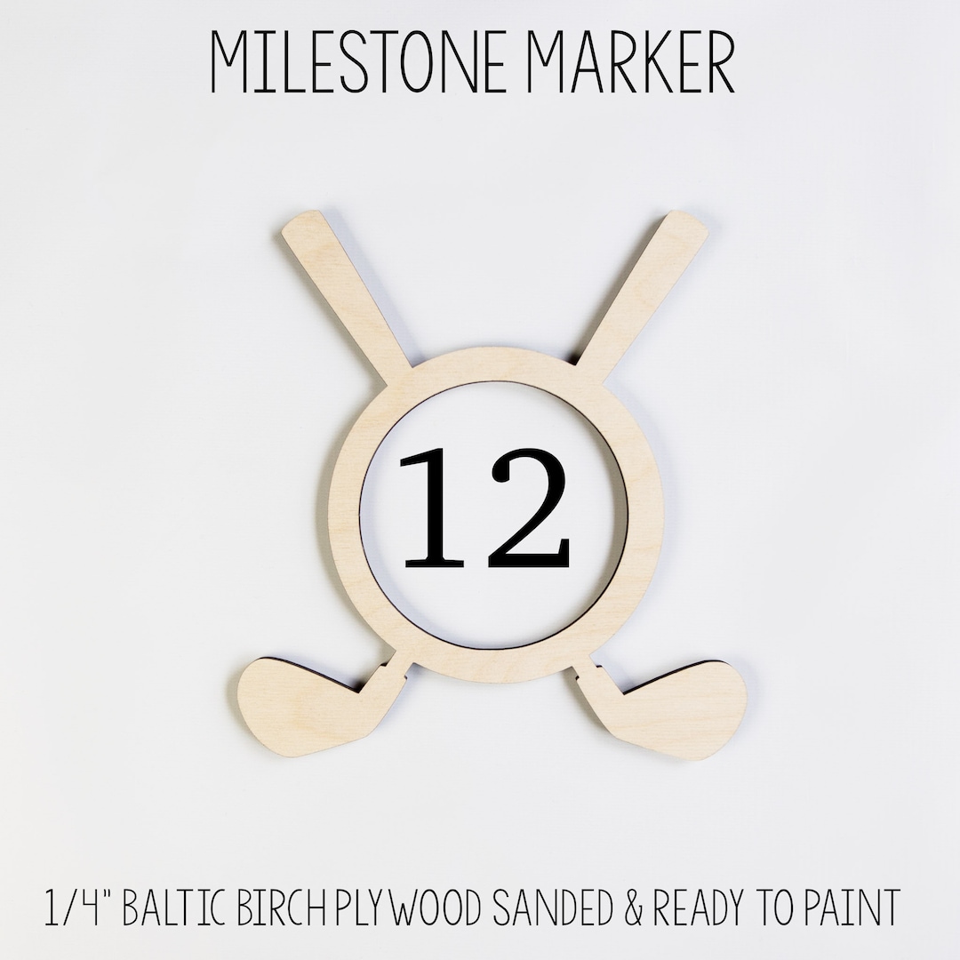 Golf Clubs Wood Milestone Marker, Baby Milestone Blanket Marker, Golf ...