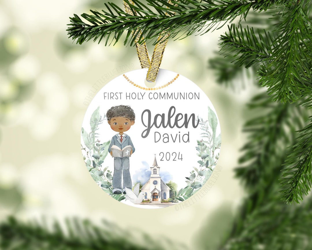 Holy Communion Christmas Ornament, Personalized First Communion Gift ...