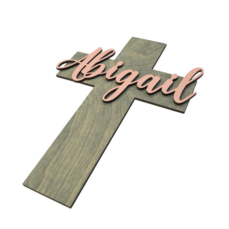 Baptism Gift Wooden Name Cross Personalized Cross First | Etsy