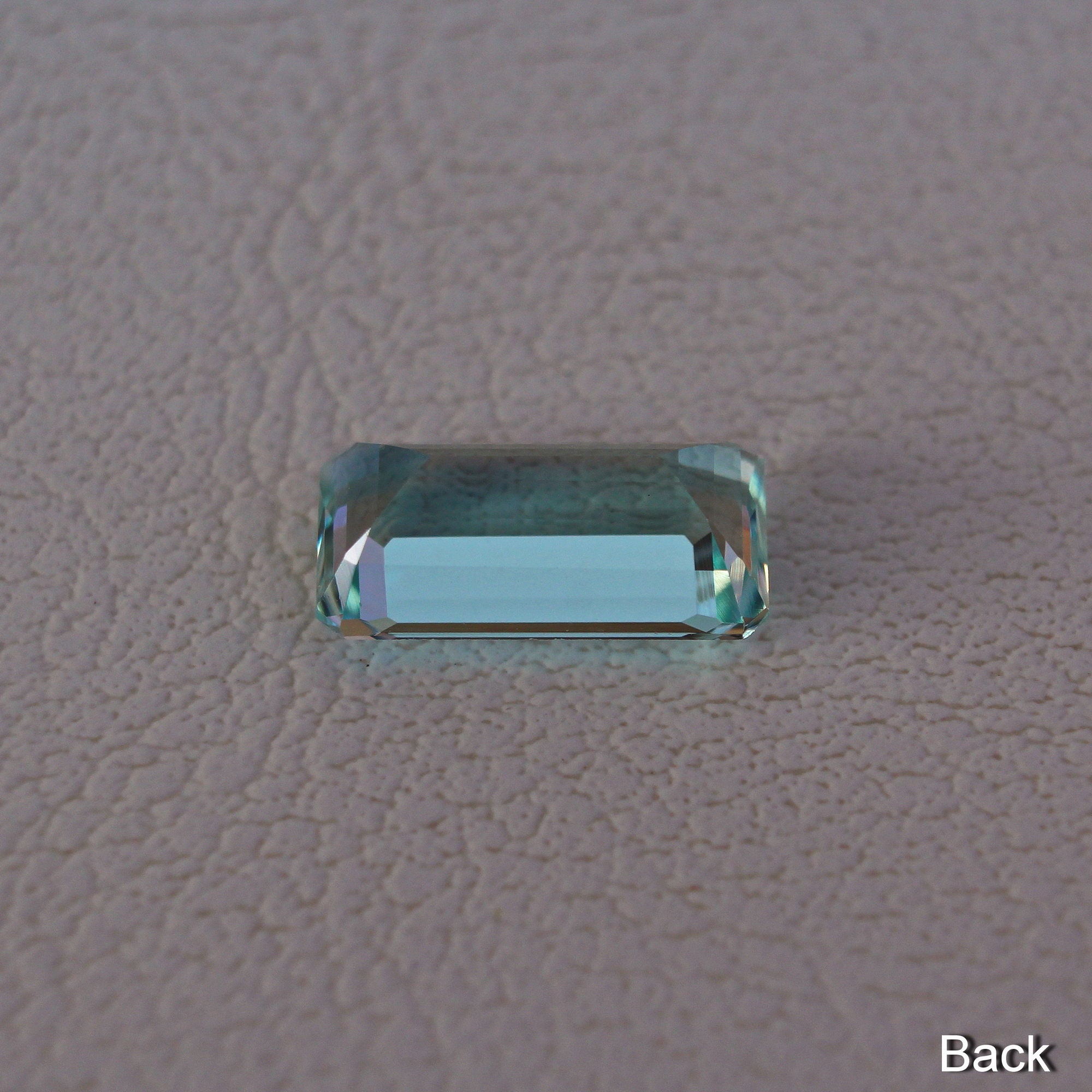 Emerald Cut Aquamarine Gemstone, Excellent Clarity, Pale Blue Color ...
