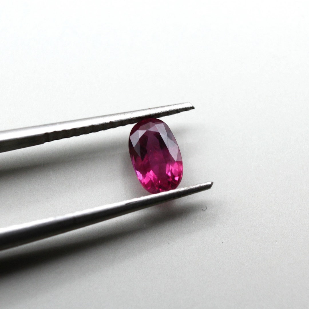 Natural Ruby Oval Cut Gemstone From Vietnam Mines, Purplish Red Color ...