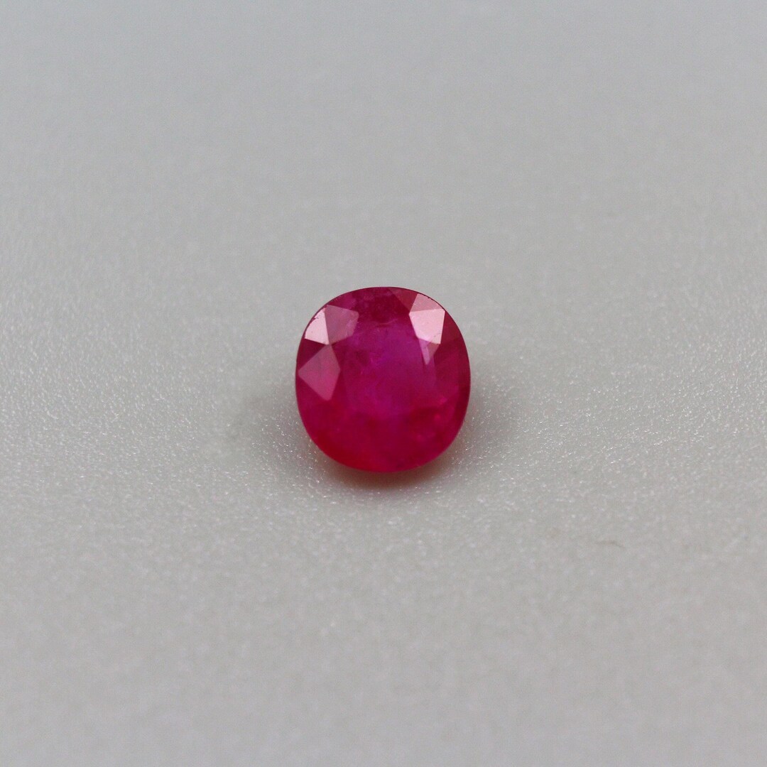 Natural Burmese Ruby Cushion Cut Gemstone, Purplish Red Colour- 1.11ct ...