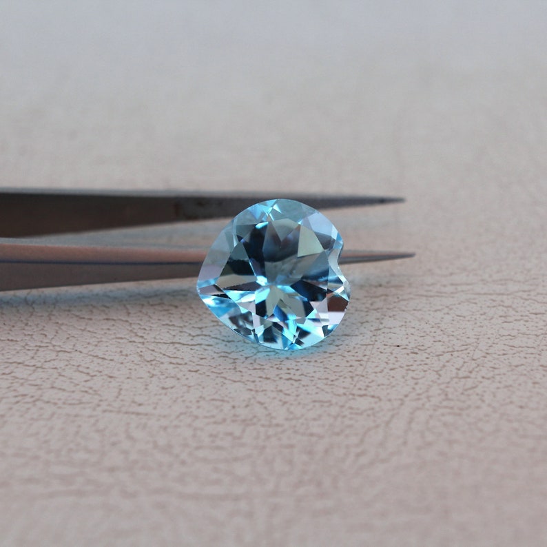 Sky Blue Topaz Heart Shaped Stone 11x11mm Natural Loose Cut - Etsy
