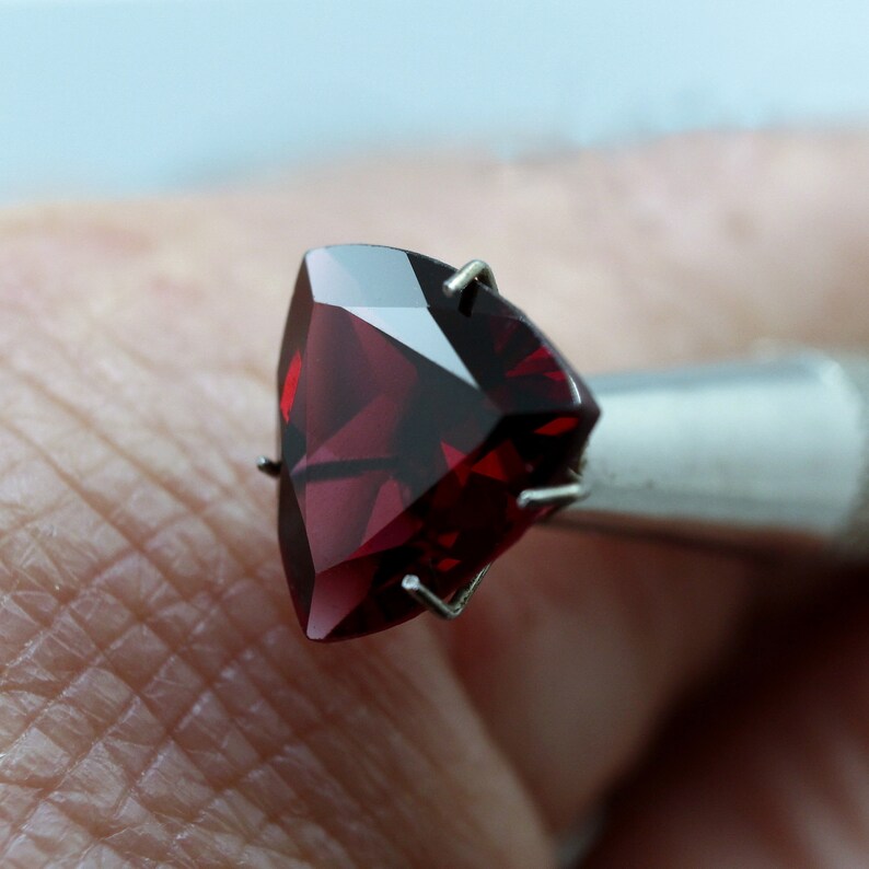 Red Pyrope Garnet Loose Trillion Cut Gemstone 4.59ct Natural - Etsy