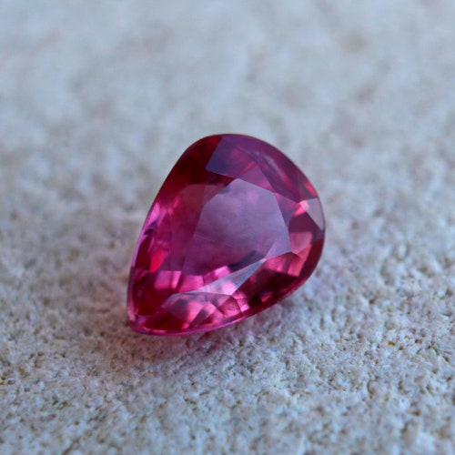 6x4mm Pear Cut Natural Ruby 0.46 Carat Loose Gemstone Faceted - Etsy