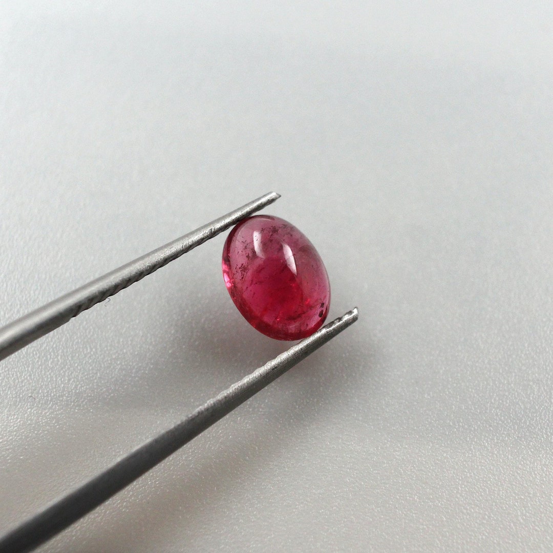 Raspberry Red Rubellite Tourmaline - Oval Cabochon Loose Gemstone - 0 ...