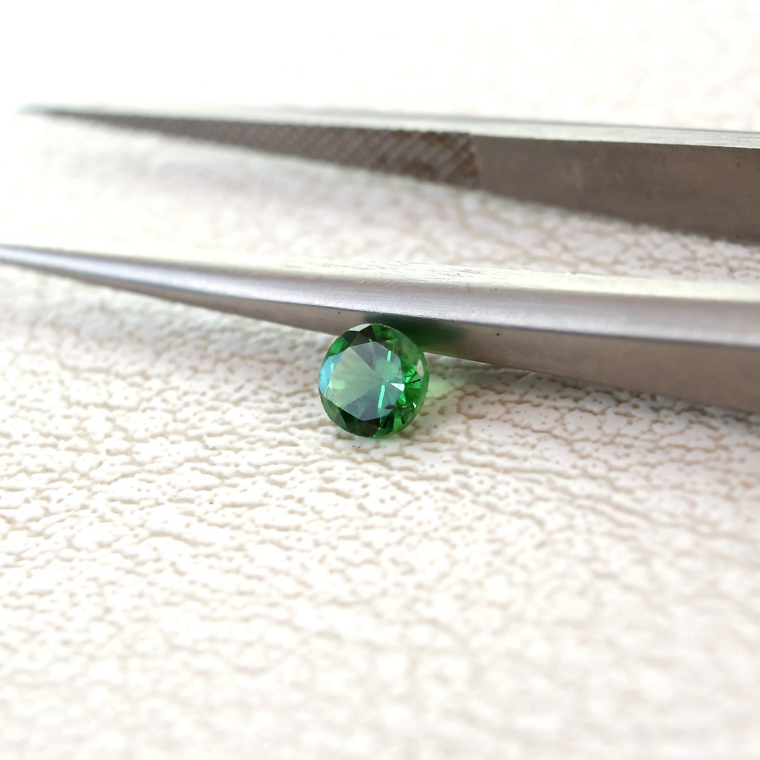 Round Cut Tsavorite Gemstone, 3.5mm Genuine Green Garnet for Jewelry ...