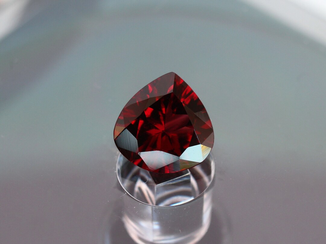 Pyrope Garnet Pear Cut Gemstone Natural Vibrant Red Loose - Etsy