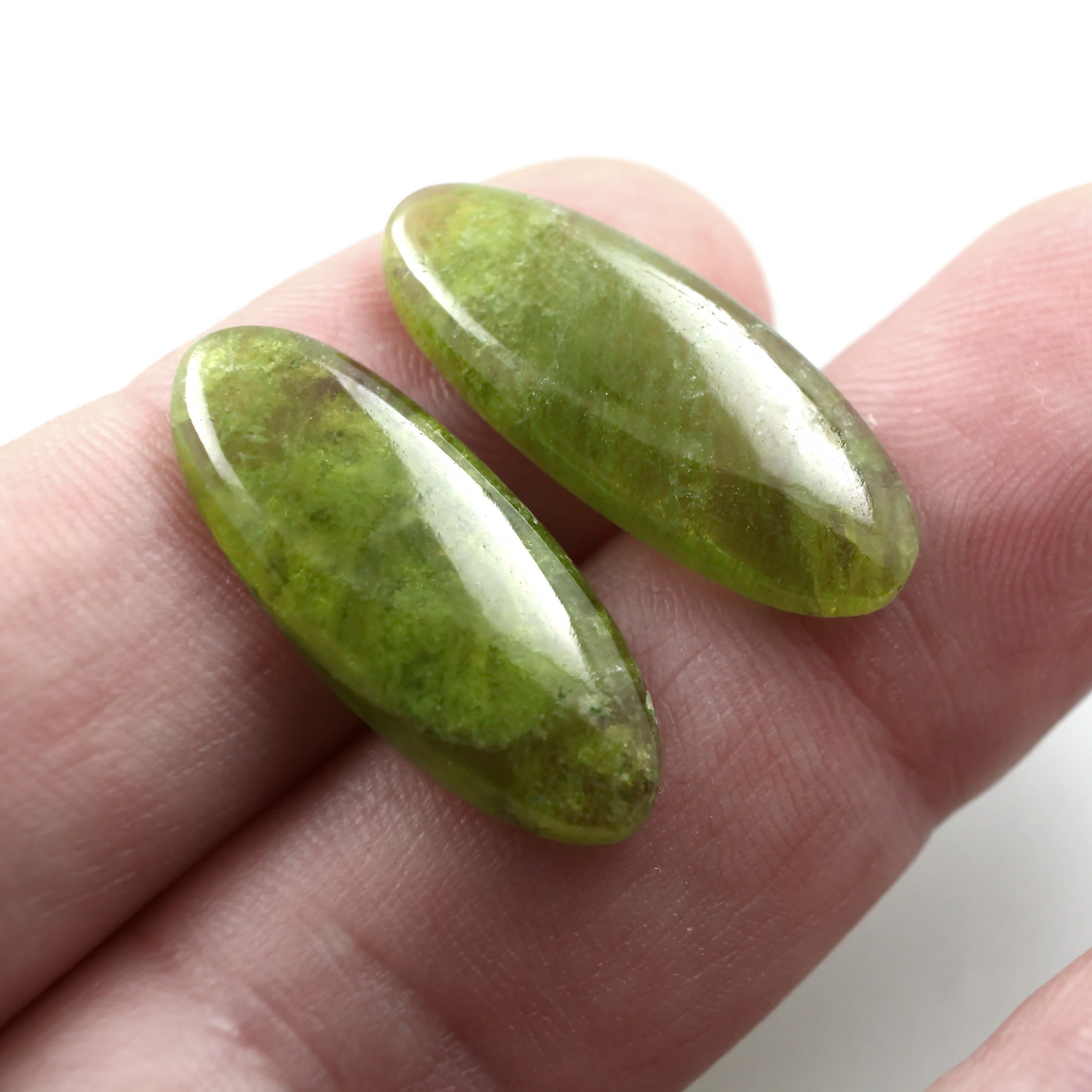 Idocrase Loose Gemstone Pair 10x25mm Natural Vesuvianite - Etsy