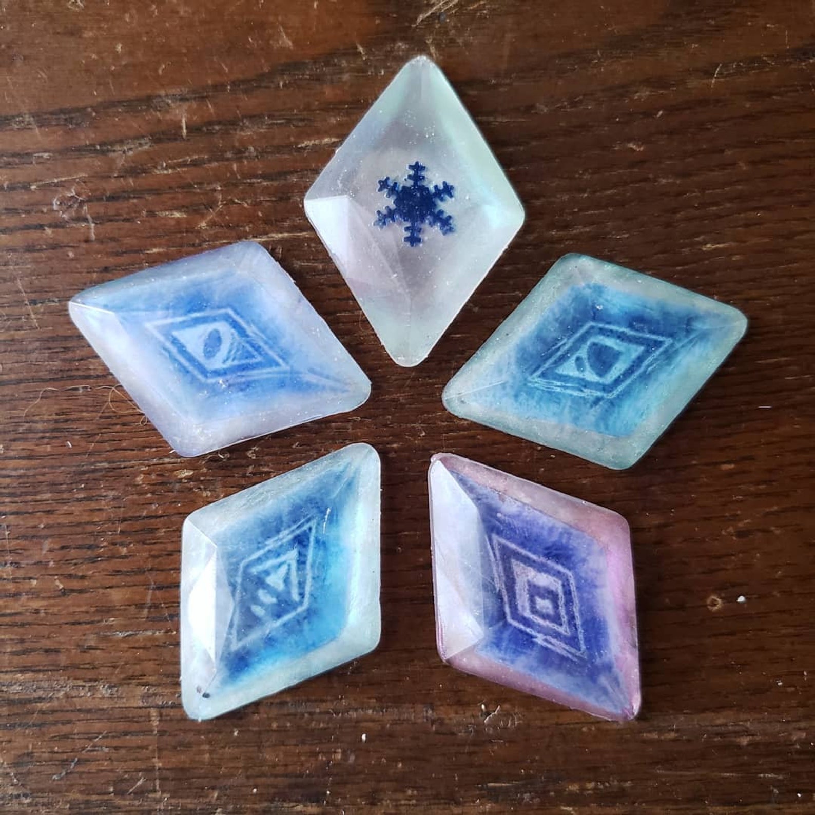 5 Elsa Frozen II Nordic Princess Crystal Spirit Runes | Etsy