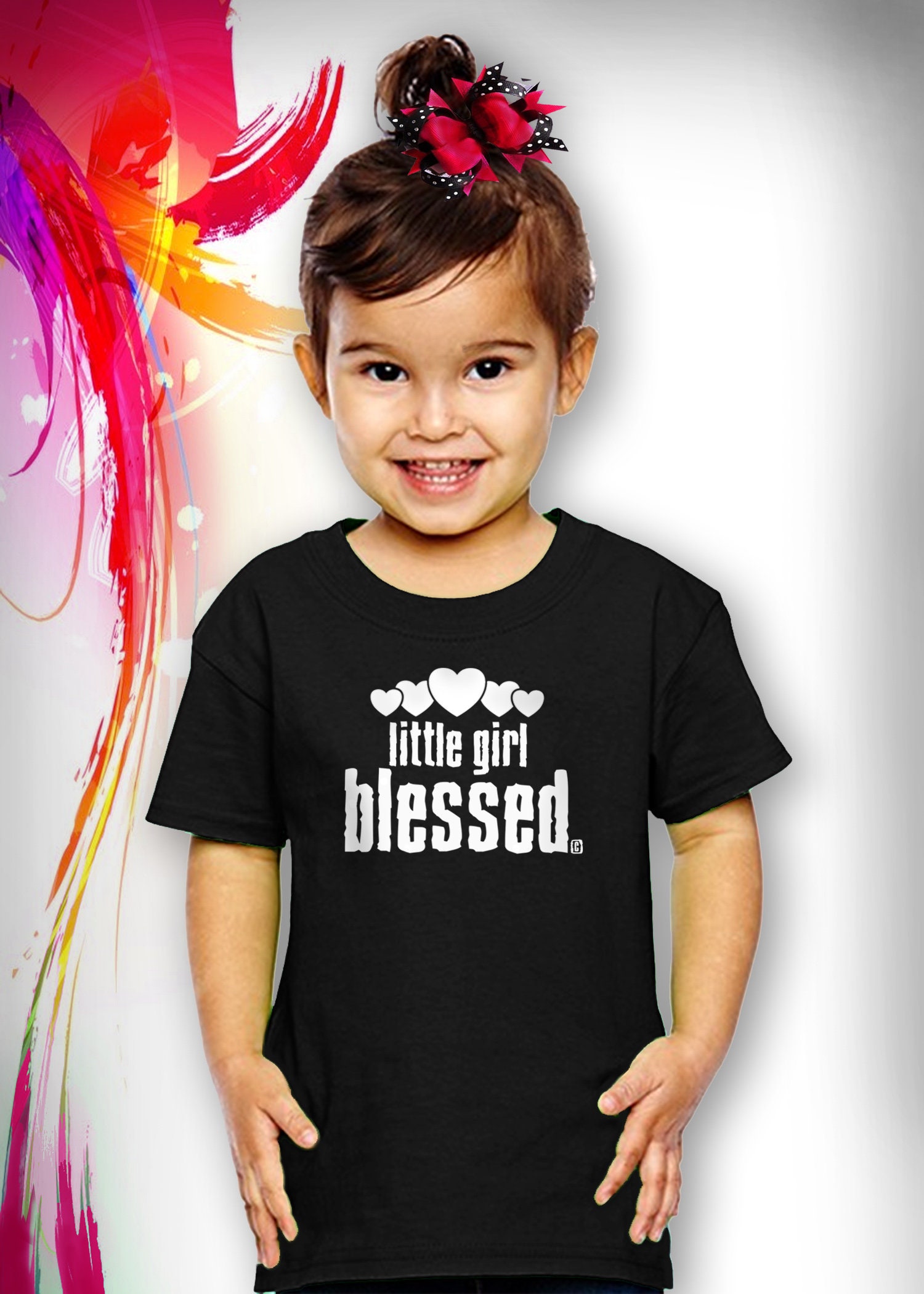 Inspirational T-shirt, blessed Collection, Little Girl Blessed, Kid ...