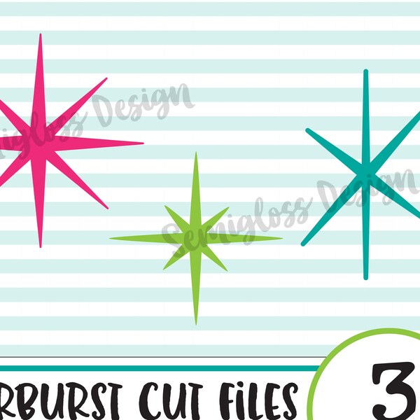Retro Starburst Svg - Etsy