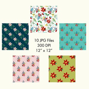 Winter Holiday Digital Paper With a Seamless Background - Etsy