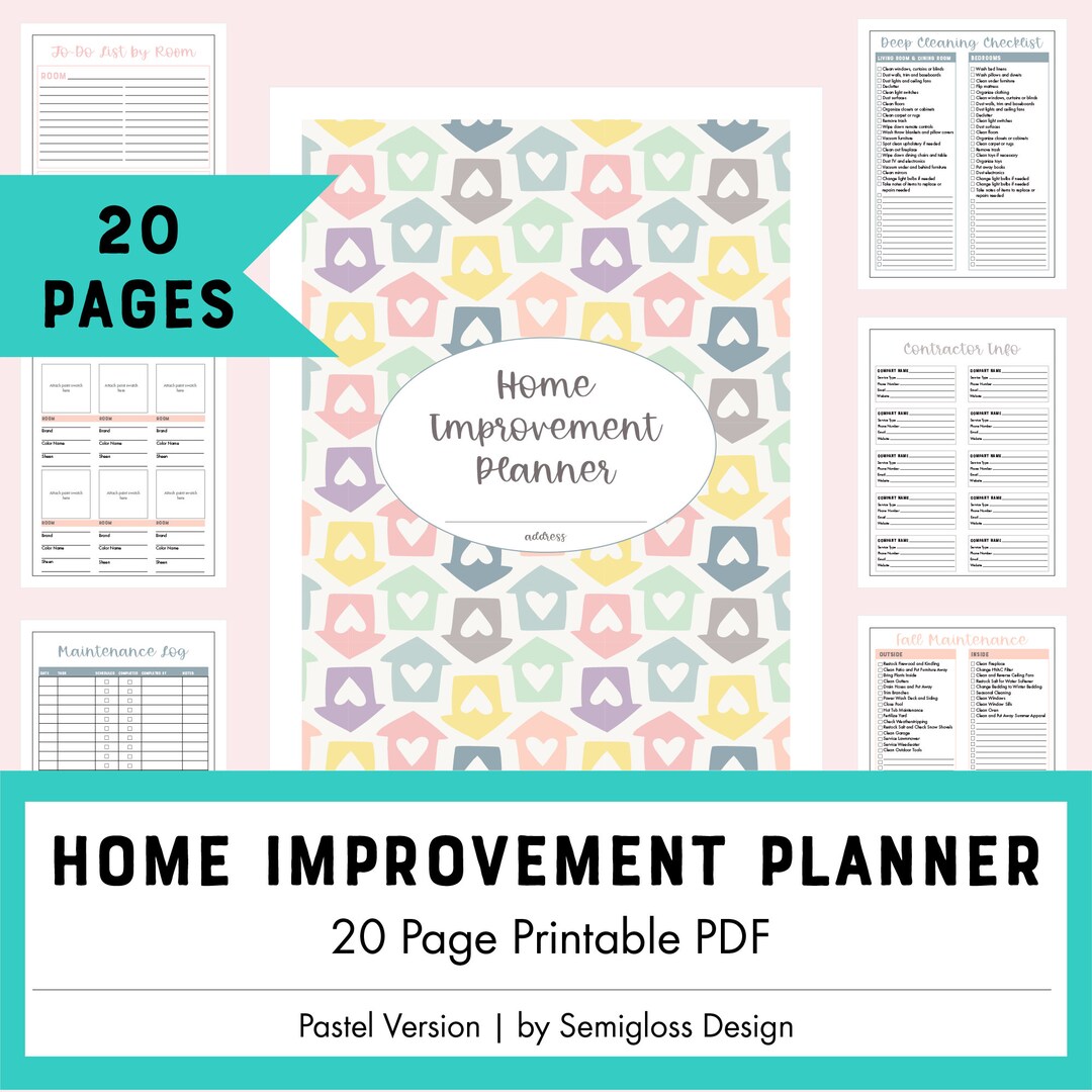 Printable Home Renovation Planner PDF, Checklists for Your Home Project ...
