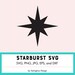 Starburst Tile SVG, Perfect for Making Stencils! DIGITAL DOWNLOAD - Etsy