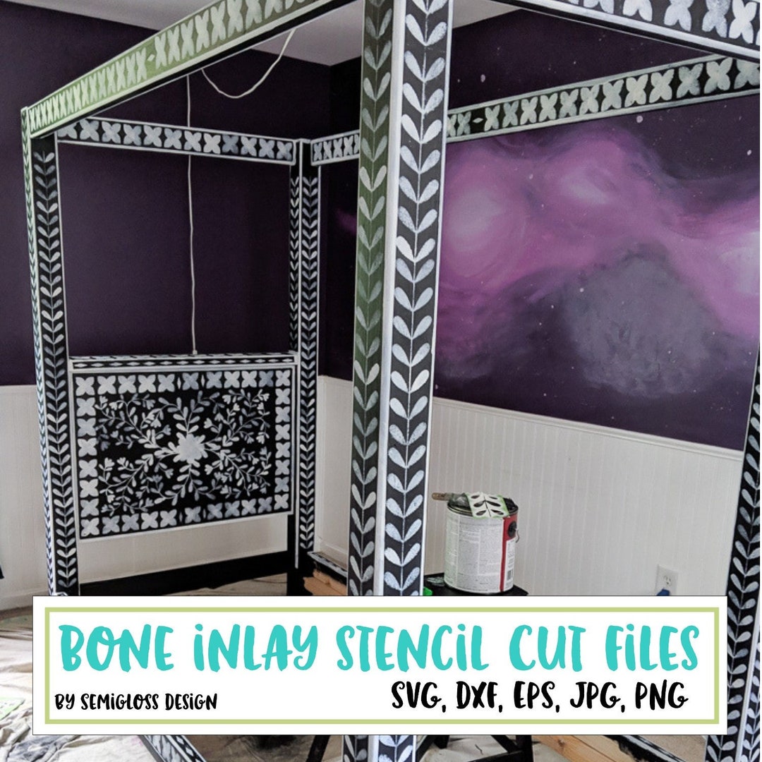 Indian Bone Inlay Home Decor Stencil SVG CUT FILES Digital - Etsy