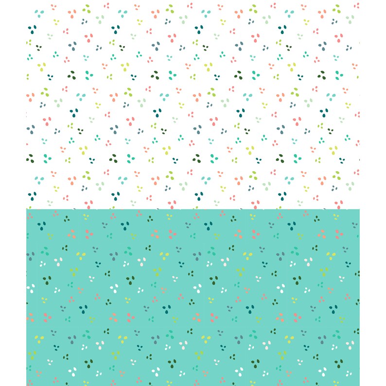 Modern Floral Digital Paper Set | Etsy