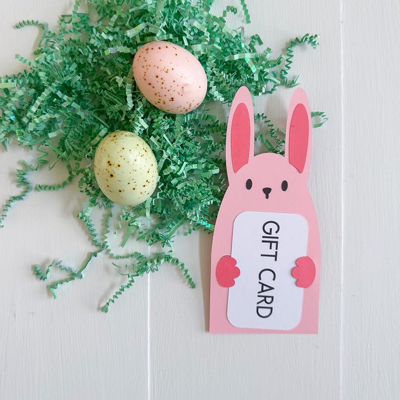 Bunny Gift Card Holder SVG, Easter Gift Card SVG, Rabbit Cut File ...