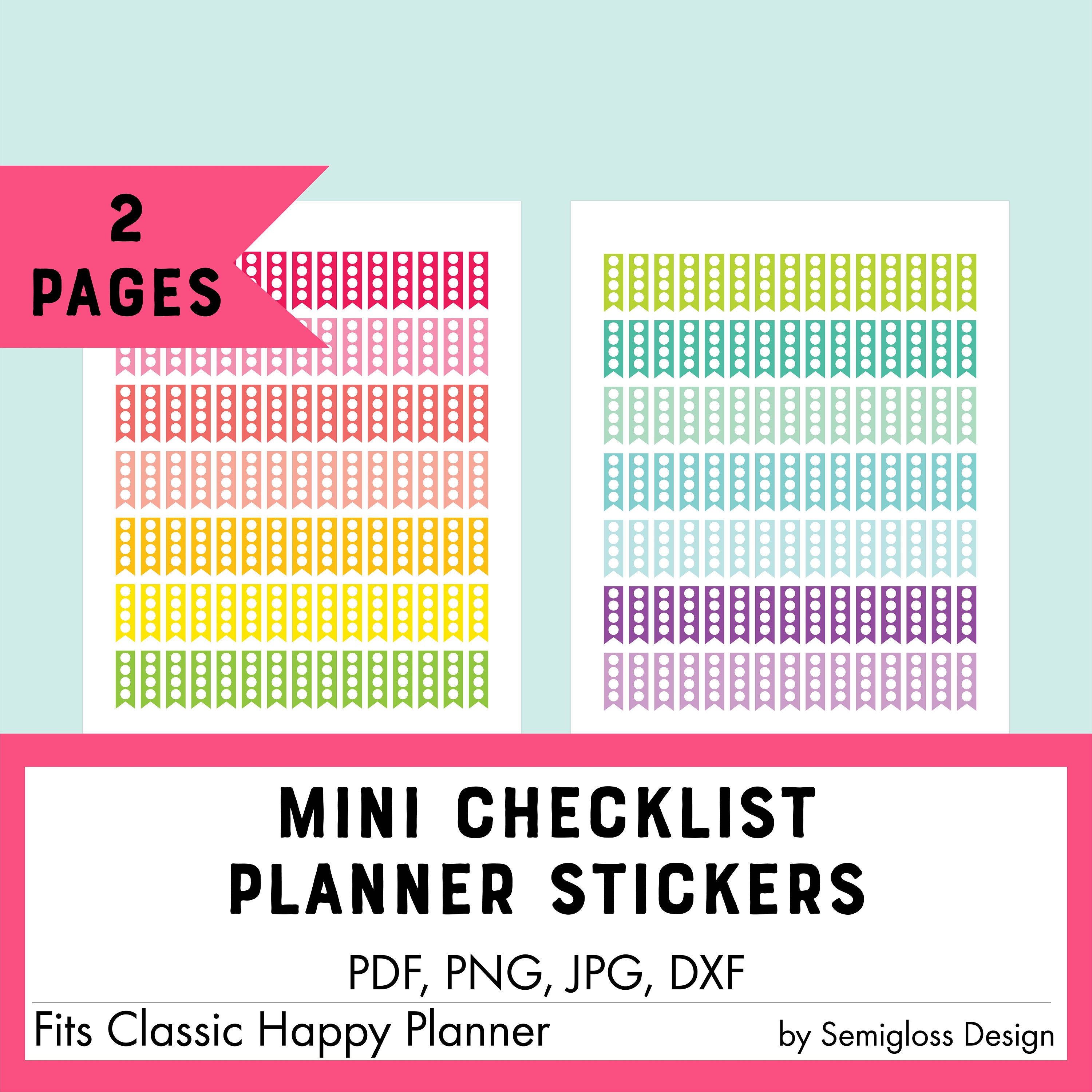 Printable Planner Sticker Bundle in Bright Colors Habit | Etsy