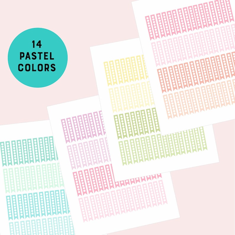 Printable Checklist Stickers for Planners Pastel Functional | Etsy