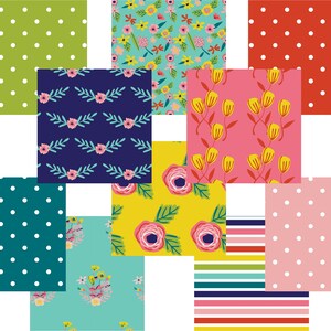 Colorful Floral Digital Paper or Background - Etsy