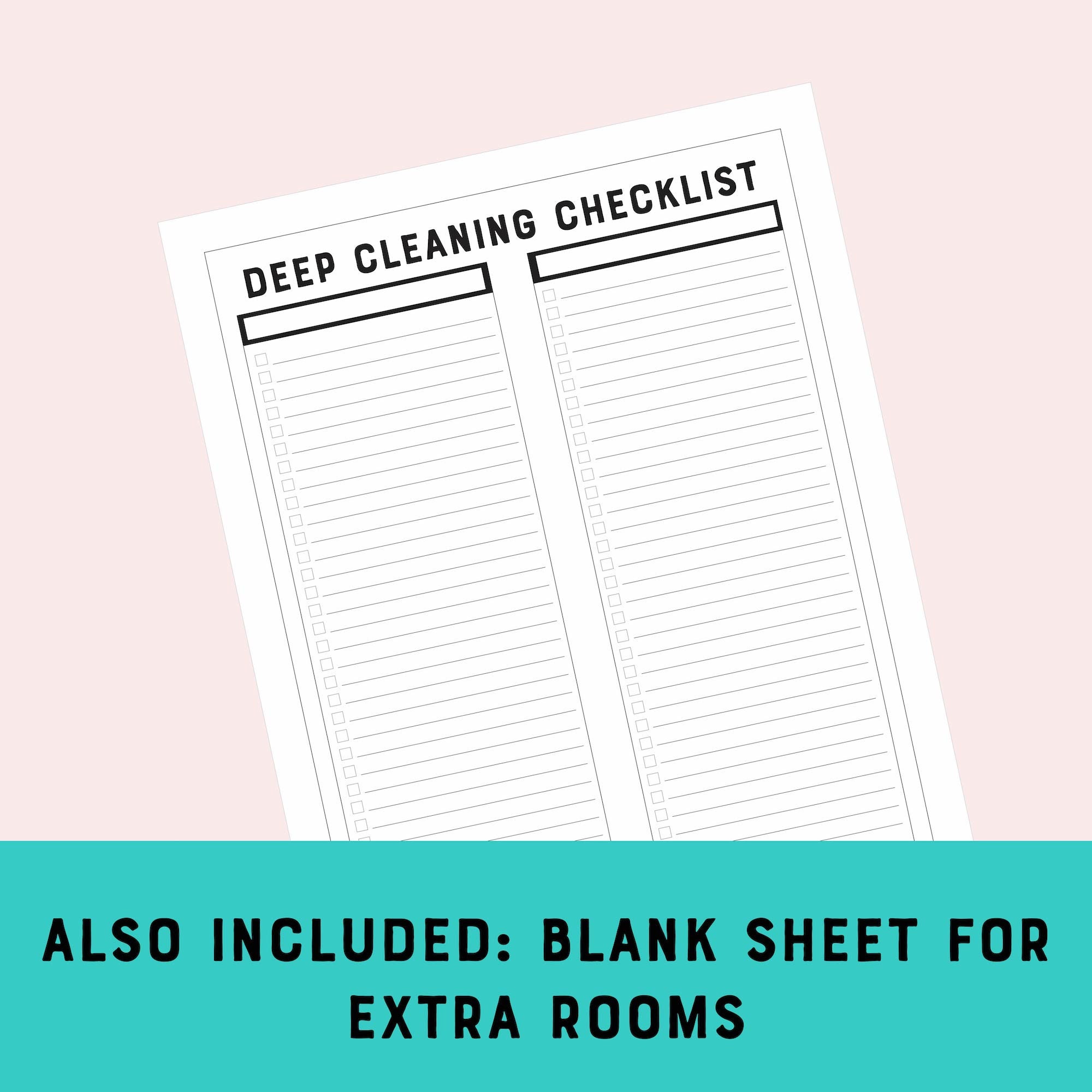Editable Deep Cleaning Checklist Printable PDF - Etsy
