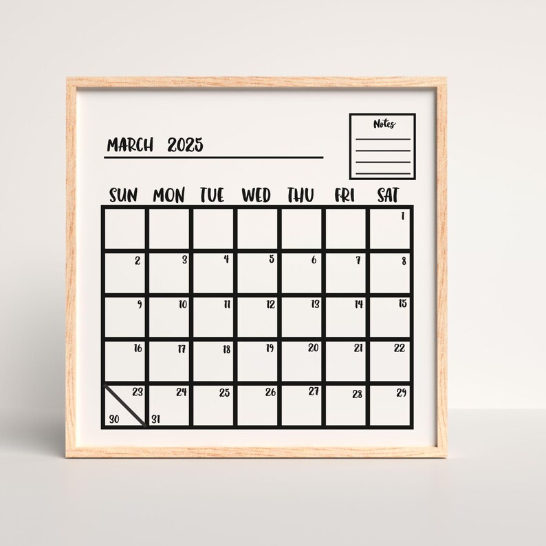 Calendar SVG Set for Home Offices, Perfect for DIY Whiteboards or ...
