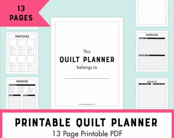 Printable Quilt Planner PDF With Graph Paper and Quilting - Etsy