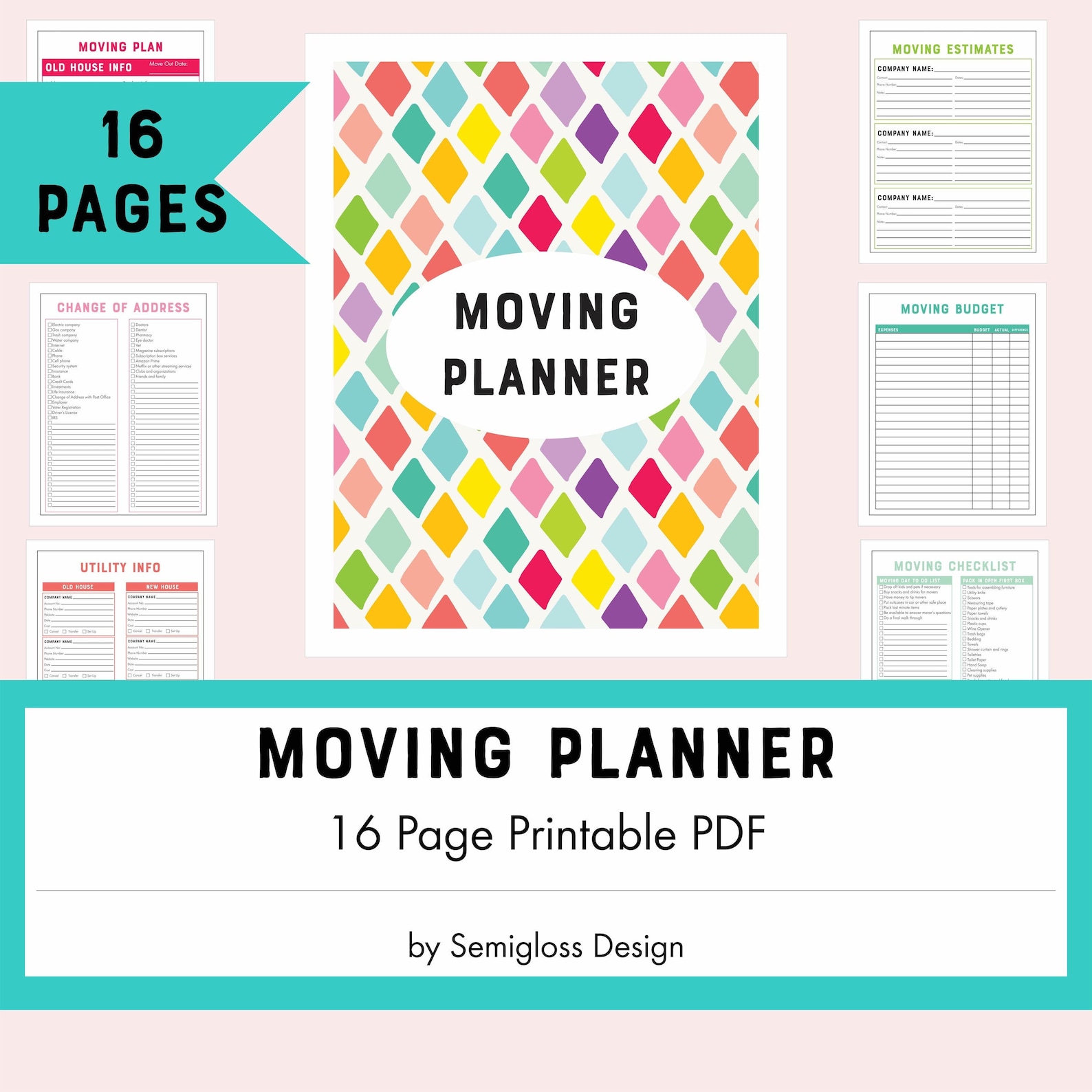 Printable Moving Planner and Checklist Organize Your Home - Etsy