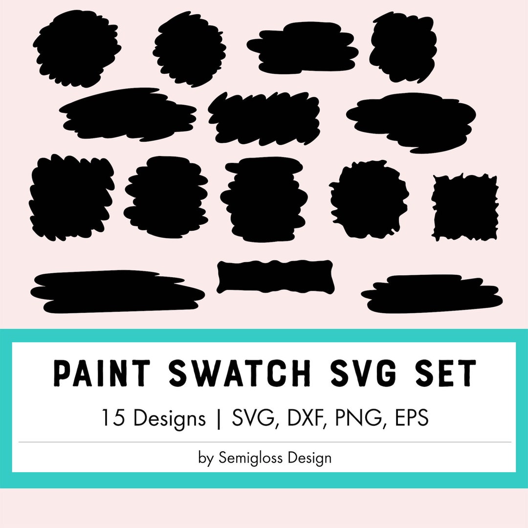 Paint Swatch SVG Set for Cricut, Paint Stroke Bundle, Perfect for ...