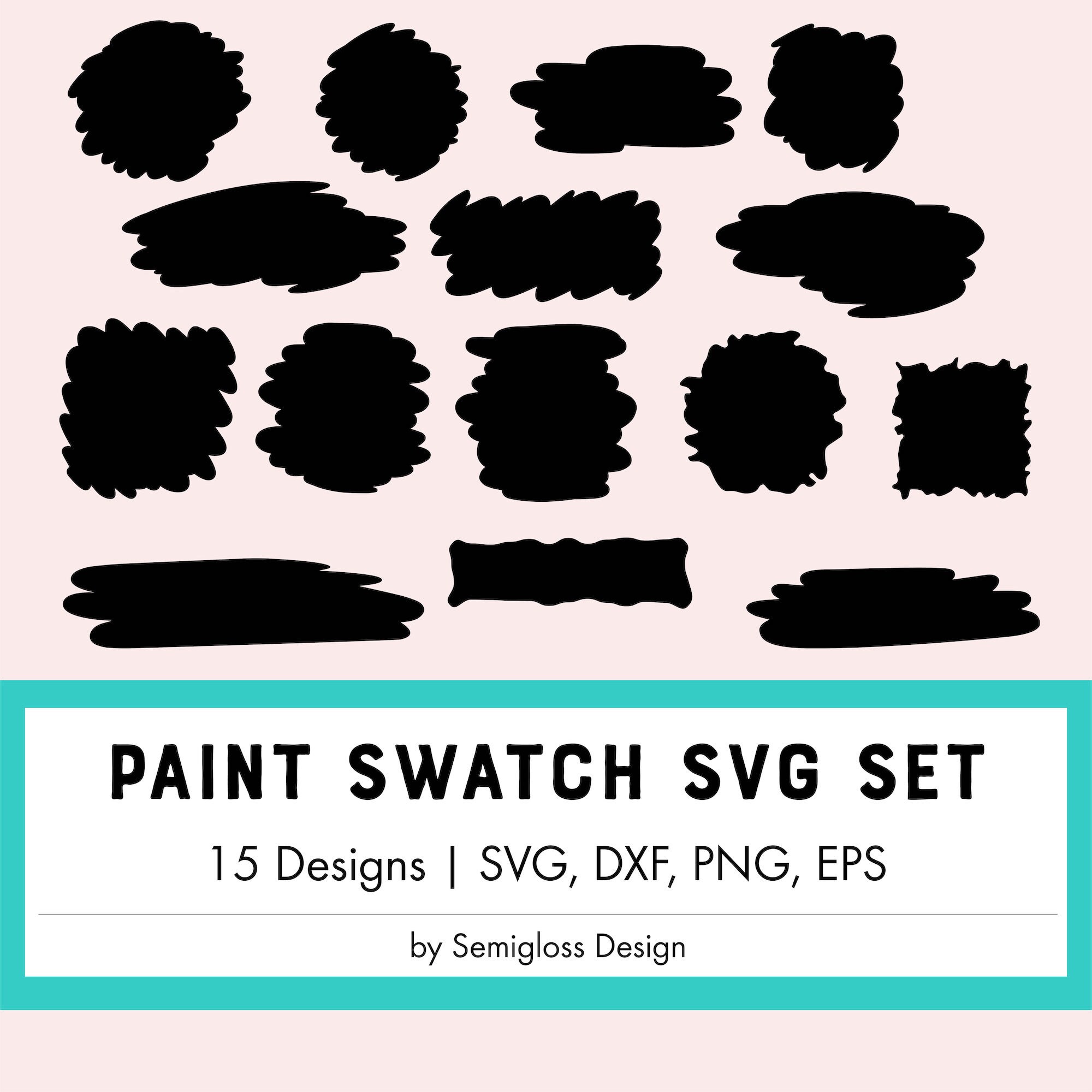 Paint Swatch SVG Set for Cricut, Paint Stroke Bundle, Perfect for ...