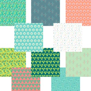 Modern Floral Digital Paper Set - Etsy