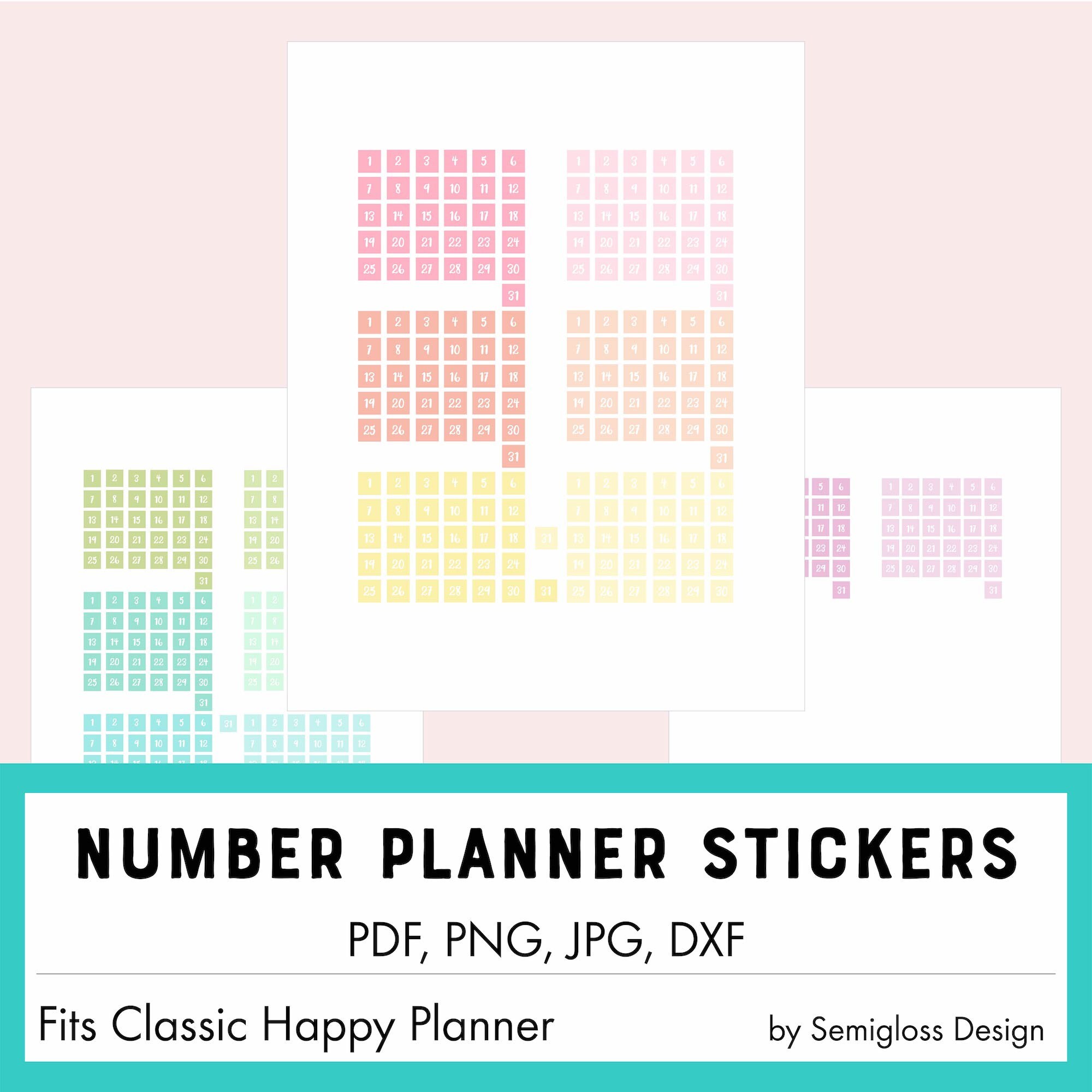 Printable Planner Stickers Bundle Pastel Planner Sticker | Etsy