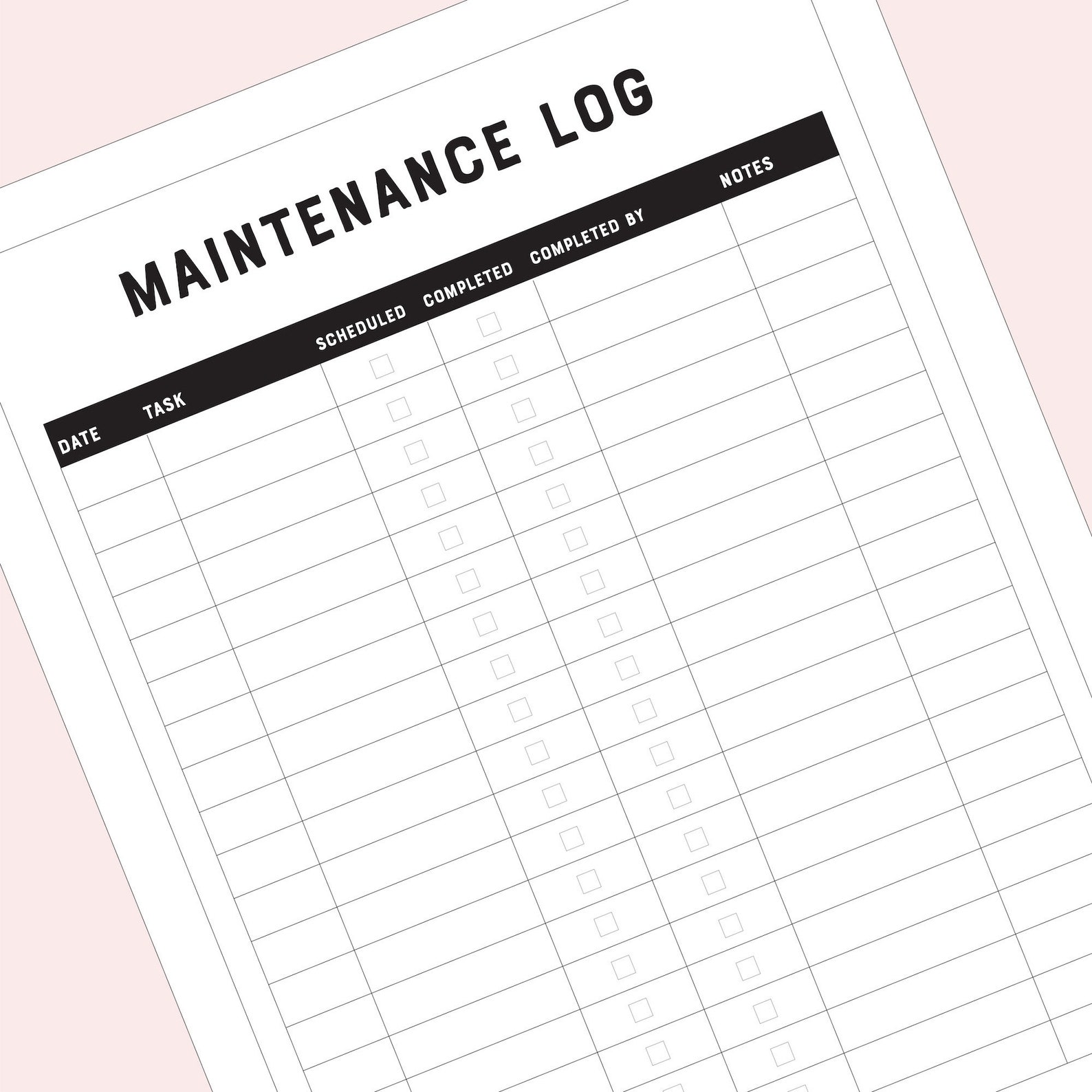 Printable Home Maintenance Log PDF - Etsy