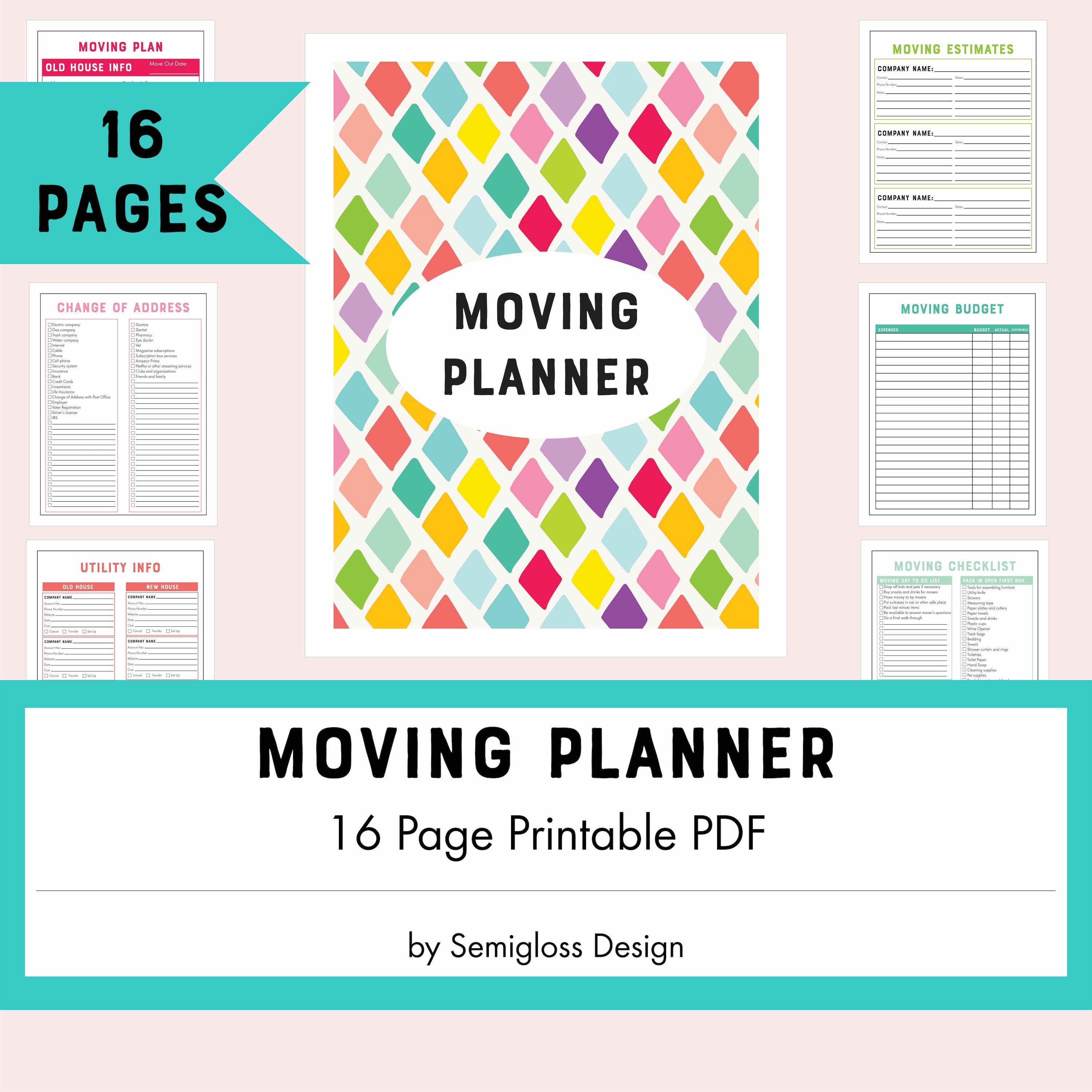 Printable Relocation Planner Bundle of Moving and House - Etsy