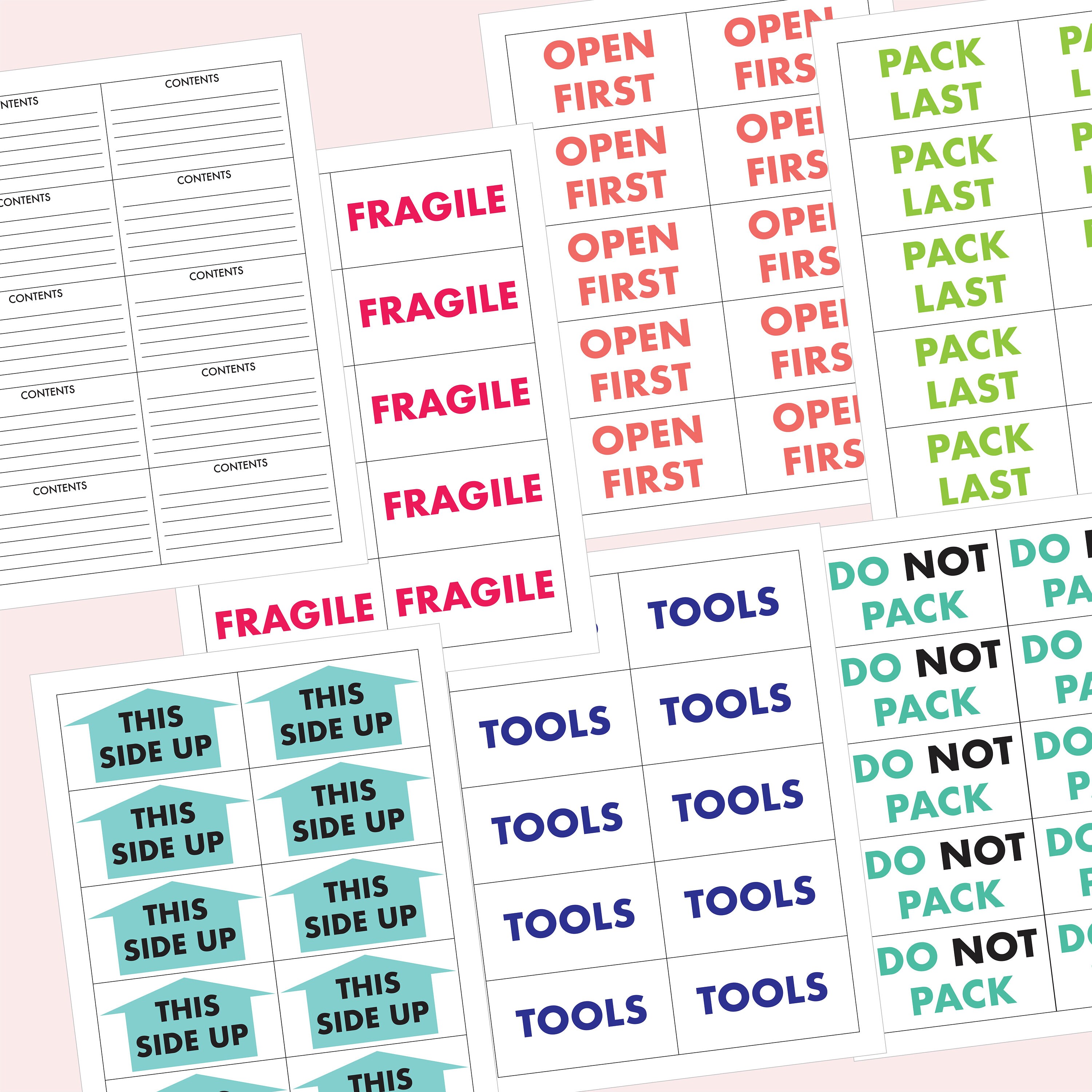 Printable Moving Planner Bundle With Labels and Declutter | Etsy