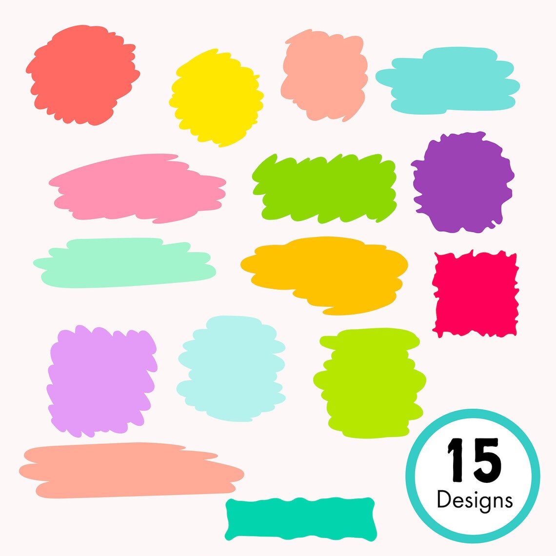 Paint Swash SVG Set for Cricut, Paint Stroke Bundle, Perfect for ...