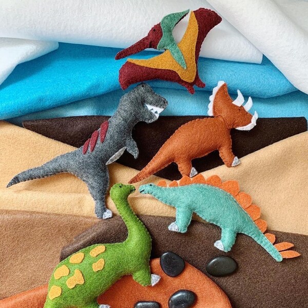 Felt Dinosaurs - Etsy