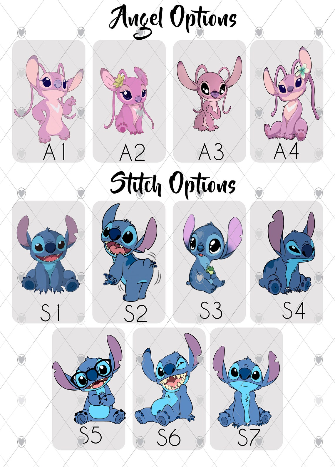 Personalised Watercolour Stitch Family Print Lilo and Stitch - Etsy