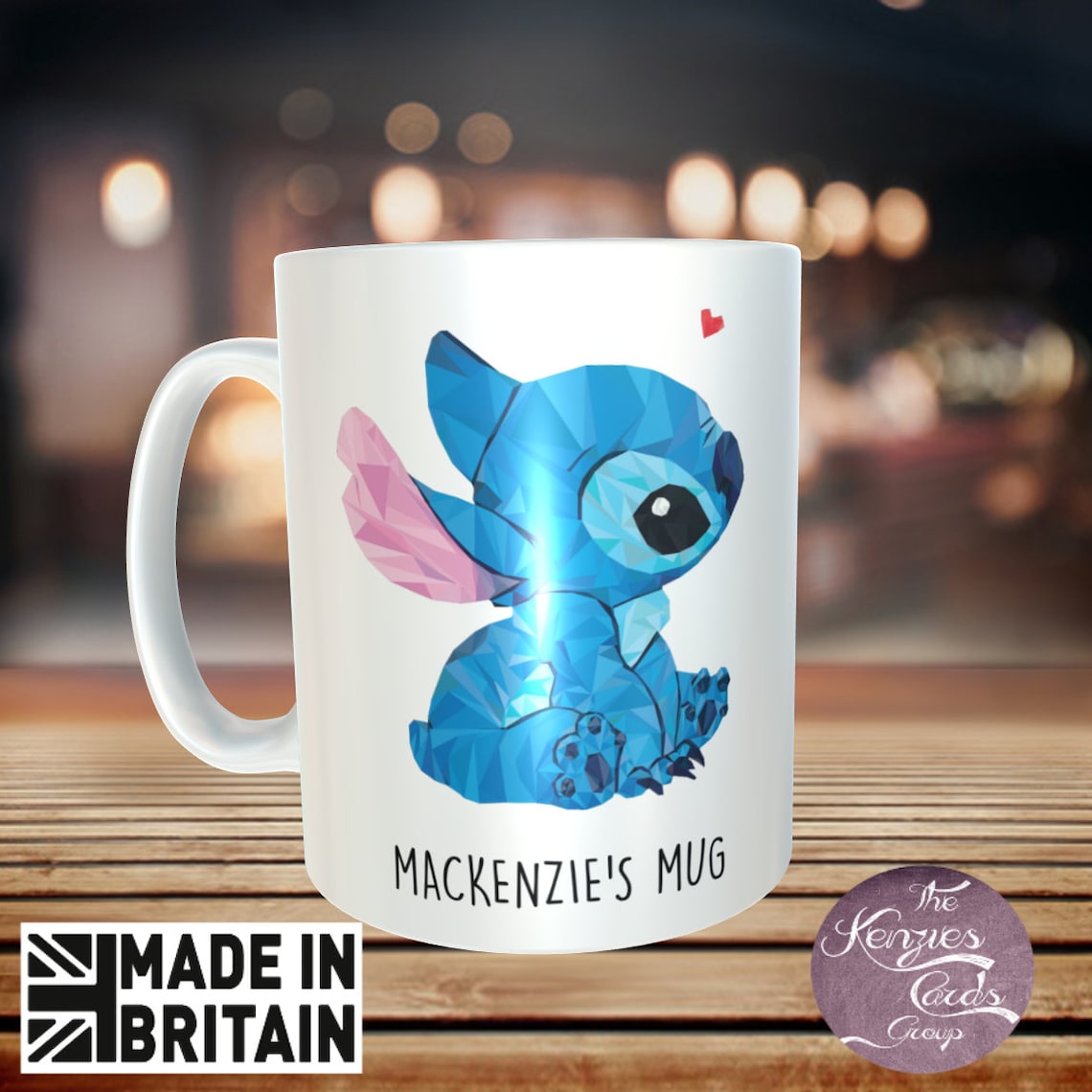 Personalised Disney's Lilo And Stitch Origami Stitch Mug | Etsy